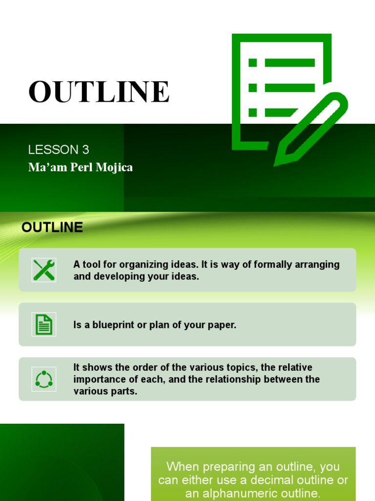 Outline: Lesson 3 | PDF | Substance Abuse | Drugs