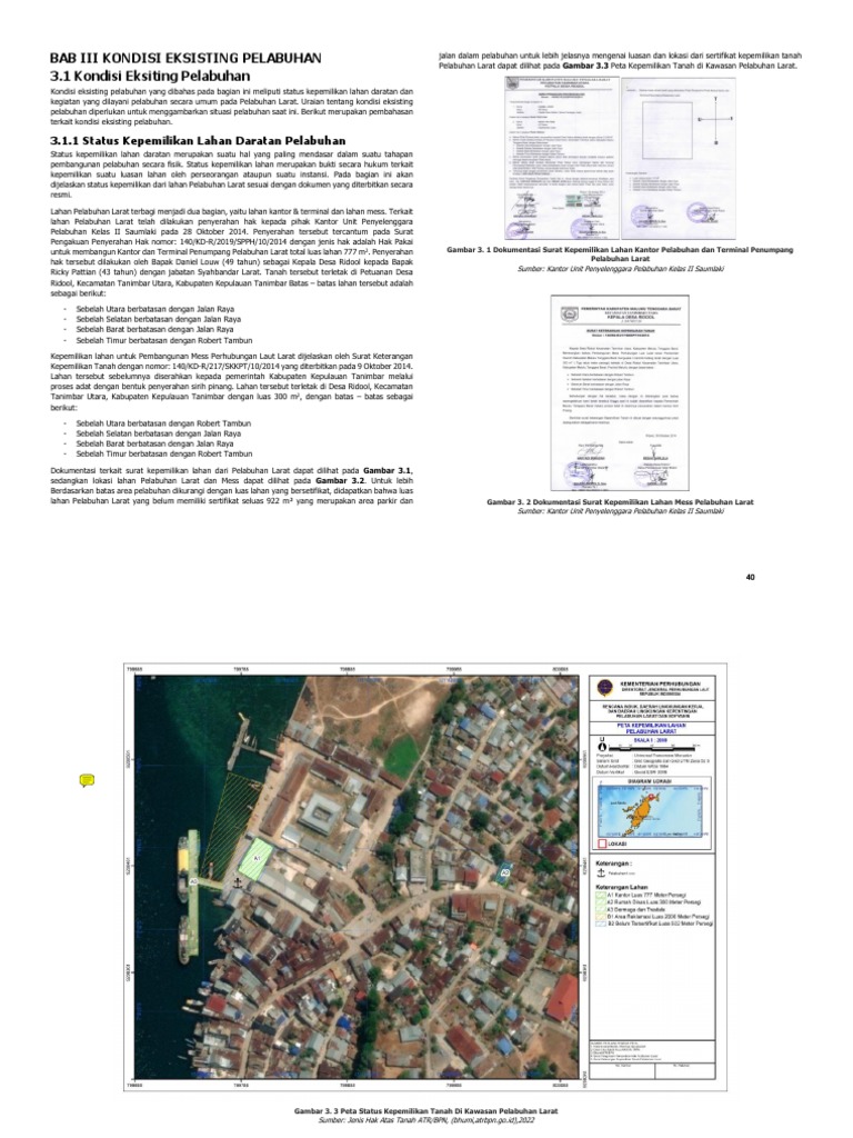 Bab Iii Kondisi Eksisting Pelabuhan 3.1 Kondisi Eksiting Pelabuhan | PDF