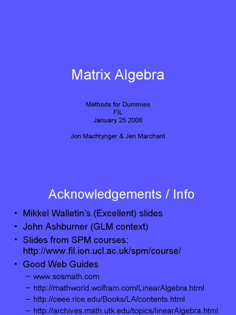 Linear Algebra Matrices | PDF | Matrix (Mathematics) | Determinant