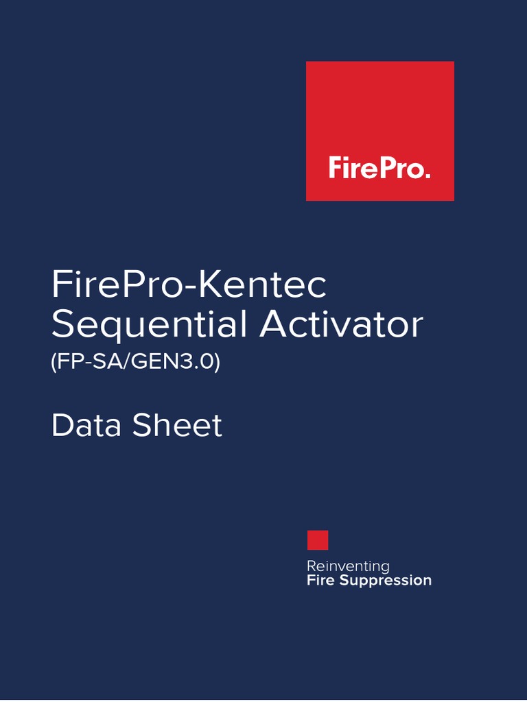 Firepro-Kentec Sequential Activator: Data Sheet | PDF | Legal Liability ...