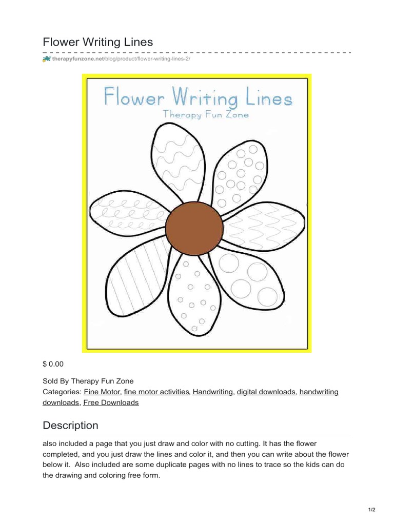 Flower Writing Lines | PDF