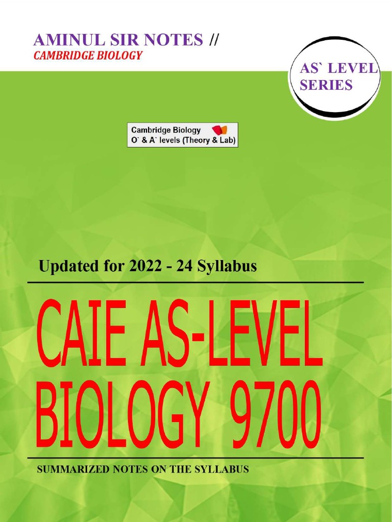 5 AMINUL SIR NOTES AS Biology 9700 Series Mitotic Cell Cycle | PDF