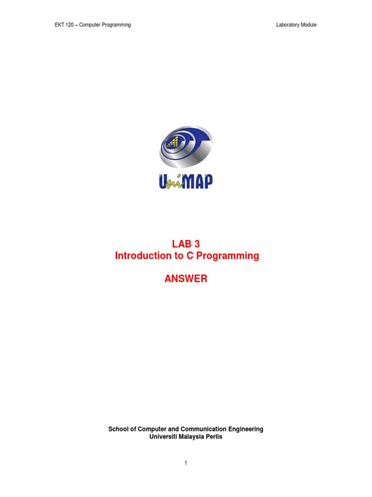 Lab 3 Intro C | Download Free PDF | Computer Program | Programming