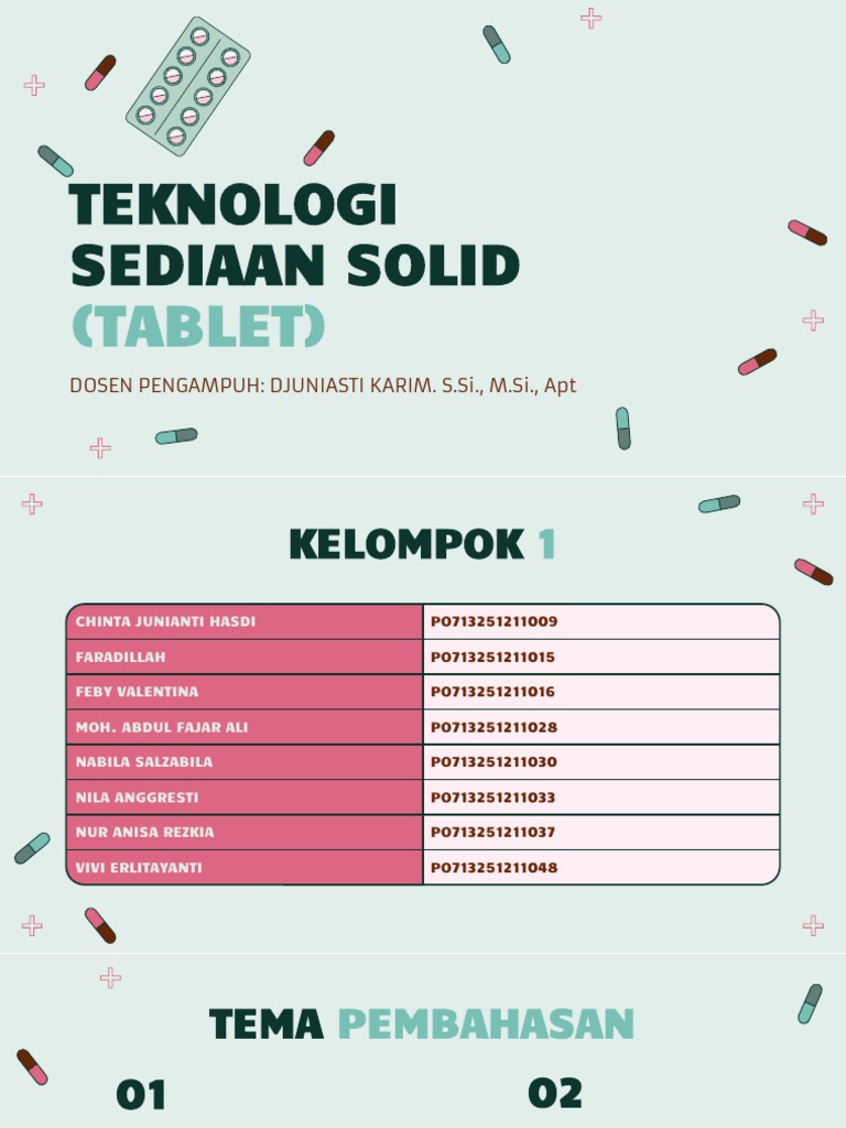 Teknologi Sediaan Solid: (Tablet) | PDF