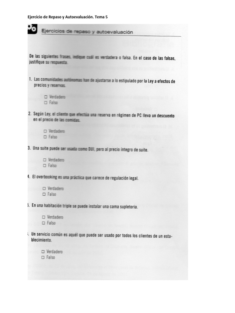 Ejercicio de Repaso y Autoevaluación | PDF