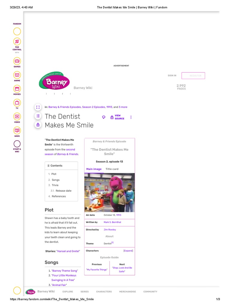 The Dentist Makes Me Smile Episode Guide | PDF