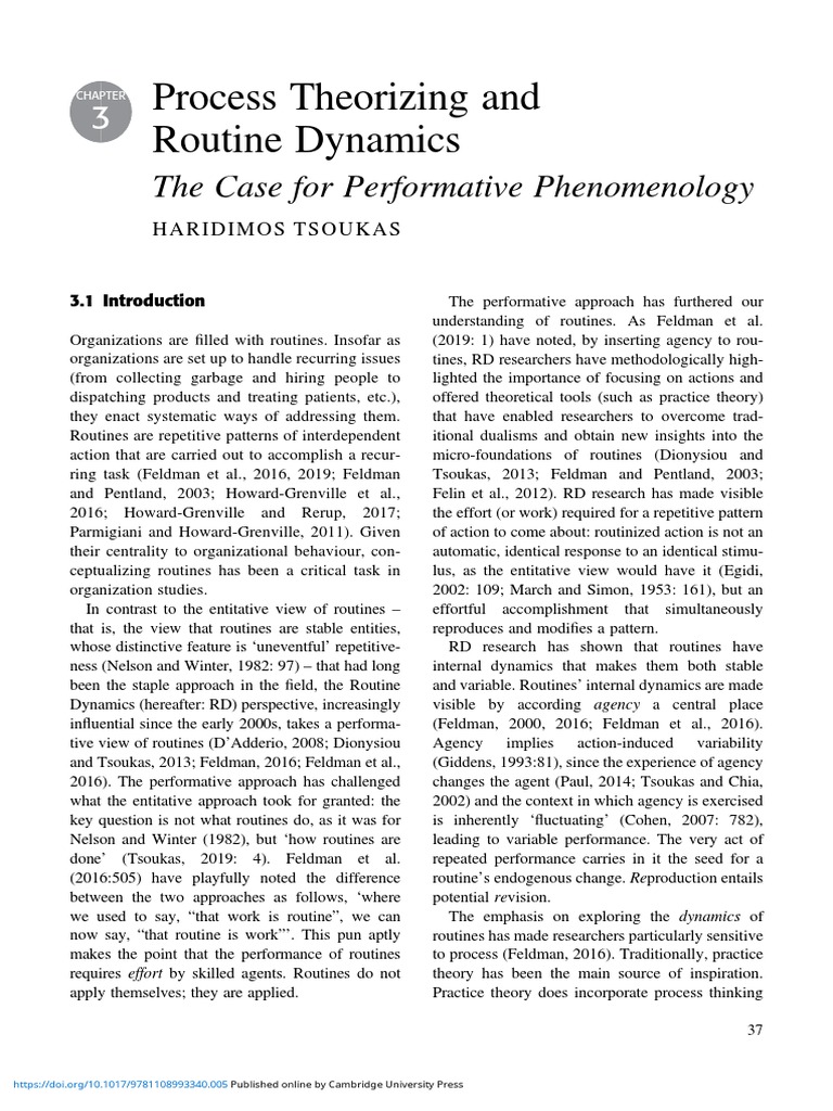 10.2 PP 37 48 Process Theorizing and Routine Dynamics | PDF | Experience | Knowledge
