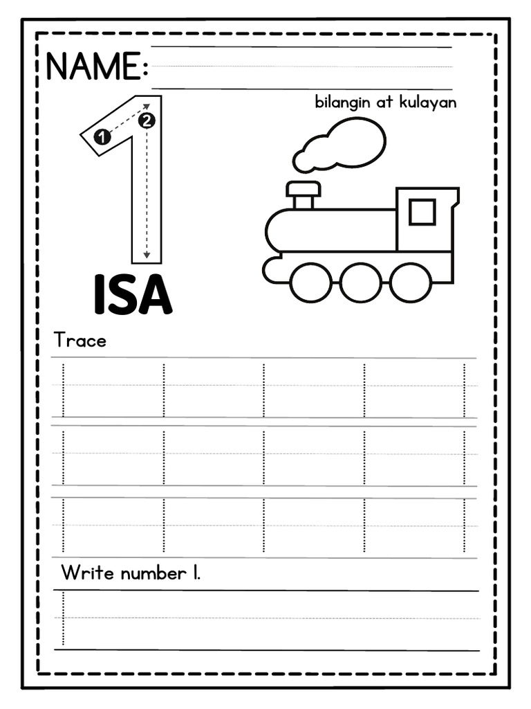 Numbers 1-10 in Tagalog Worksheet | PDF