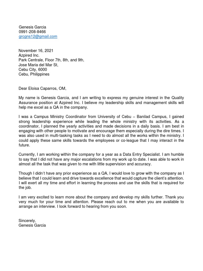 Genesis Letter of Intent | PDF