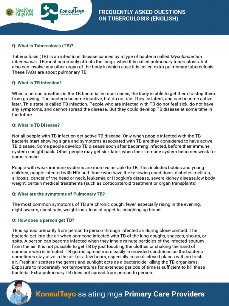 Understanding Tuberculosis: An Overview of Causes, Symptoms, Diagnosis ...