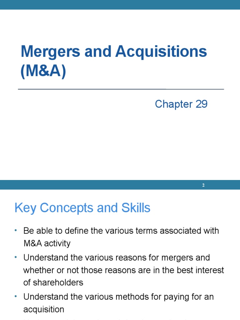 CF - Chapter 29 | PDF | Mergers And Acquisitions | Takeover