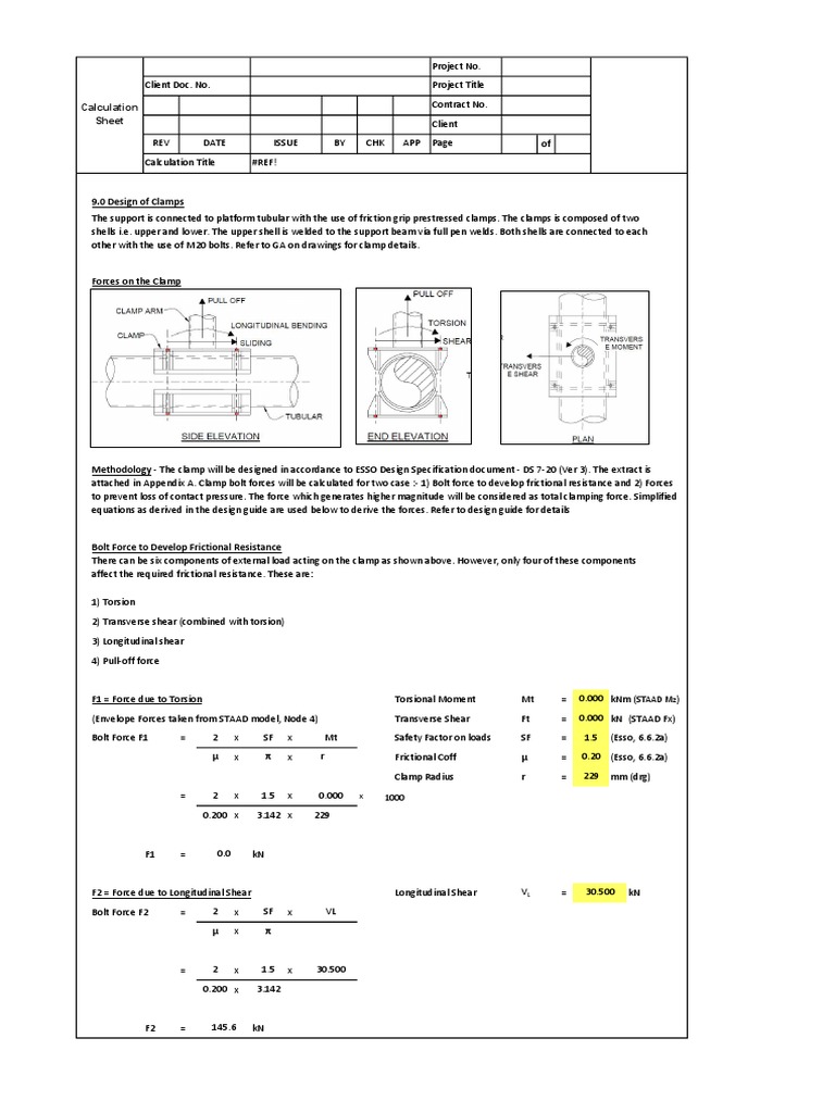 Clamp Design-2 | PDF | Force | Classical Mechanics