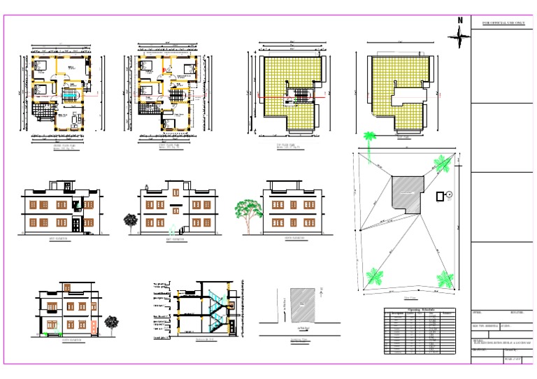 Residential Building Submission Drawing (30'x40') DWG Free Download ...