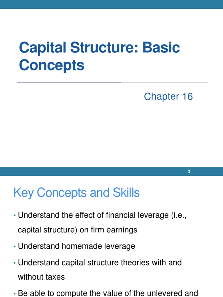 CF - Chapter 16 - Capital Structure | PDF