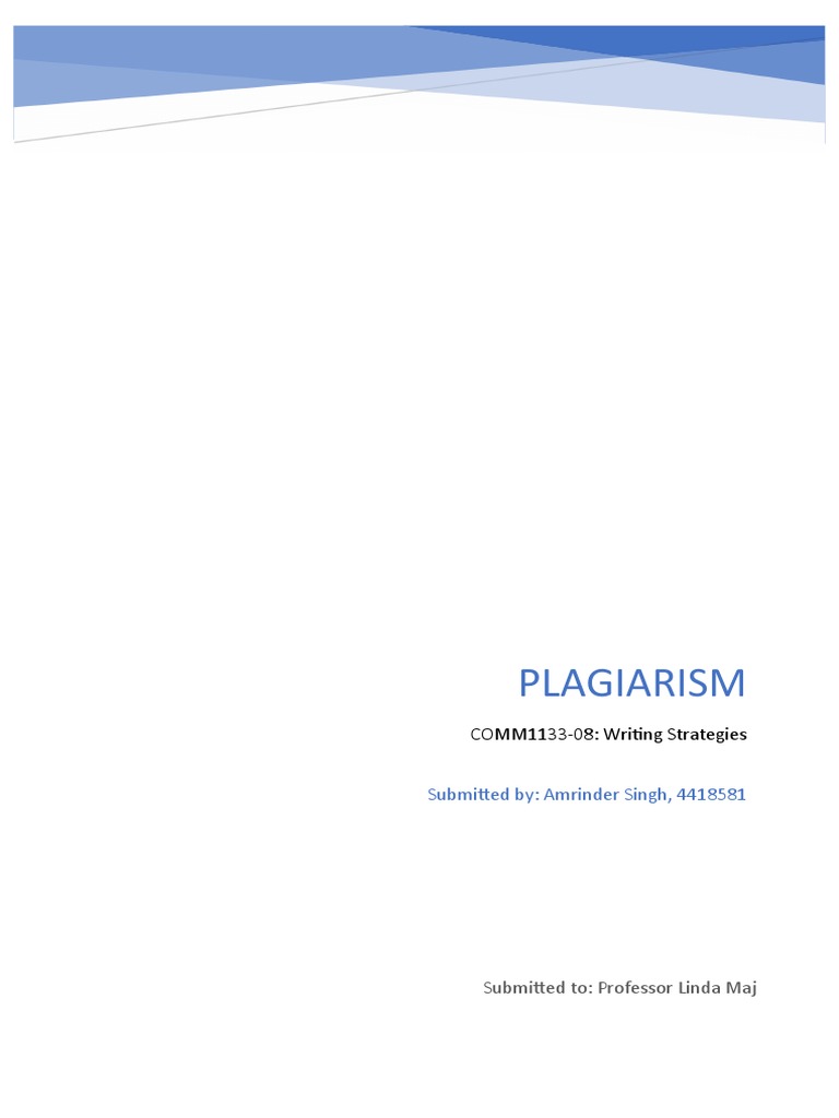 Plagiarism | PDF | Plagiarism | Communication