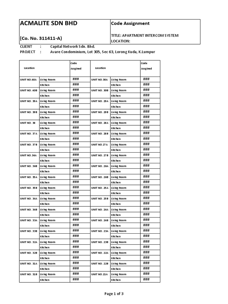 Avare Intercom List | PDF | Home Economics | Architectural Design