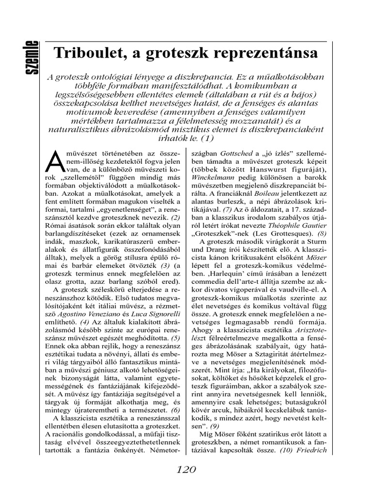 Pór Péter (1965) A Groteszk És Története | PDF