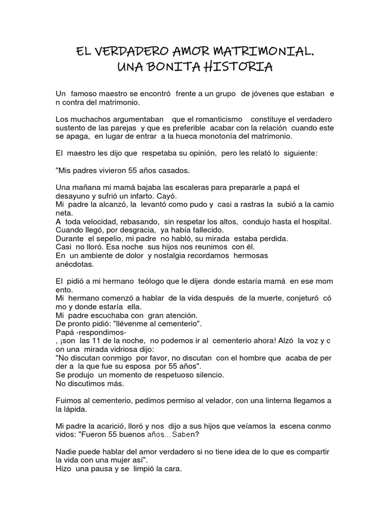 El Verdadero Amor Matrimonial | PDF | Amor