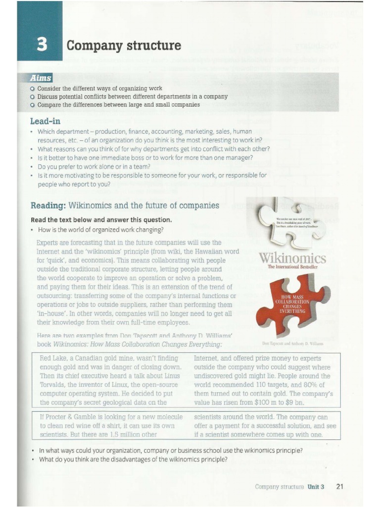 3 Reading - Company Structure | PDF