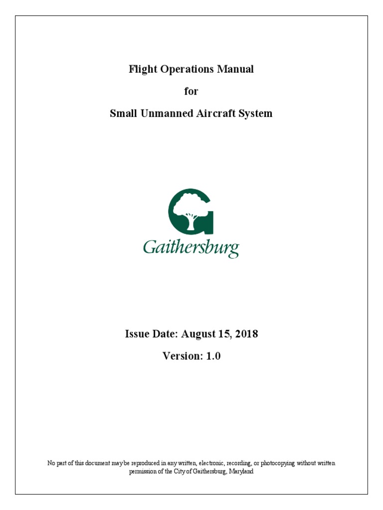sUAS Flight Operations Manual Guide | PDF | Risk | Risk Assessment
