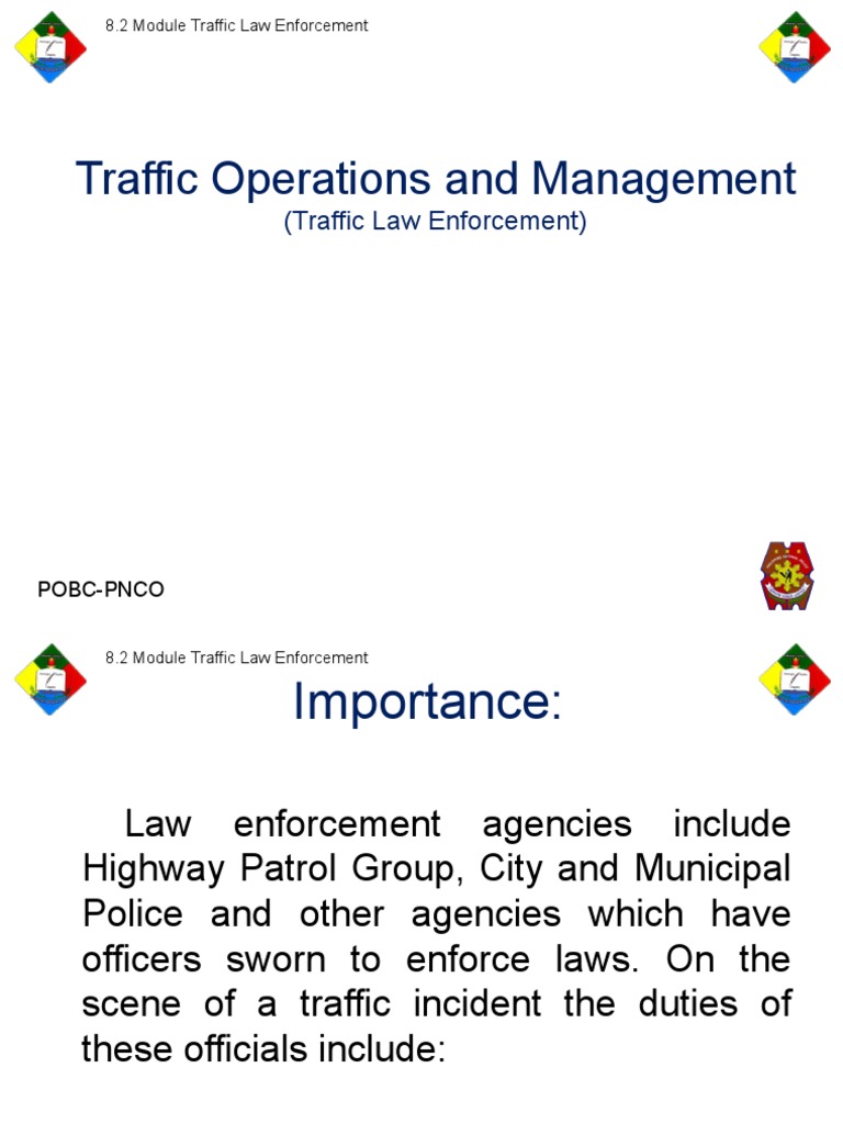 8.2 Traffic Law Enforcement | PDF | Traffic | Traffic Collision