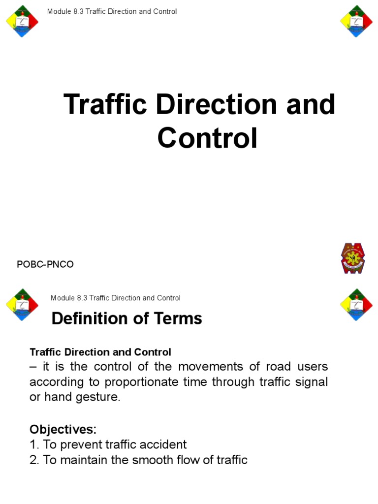 8.3 Traffic Direction and Control | PDF | Traffic | Hand