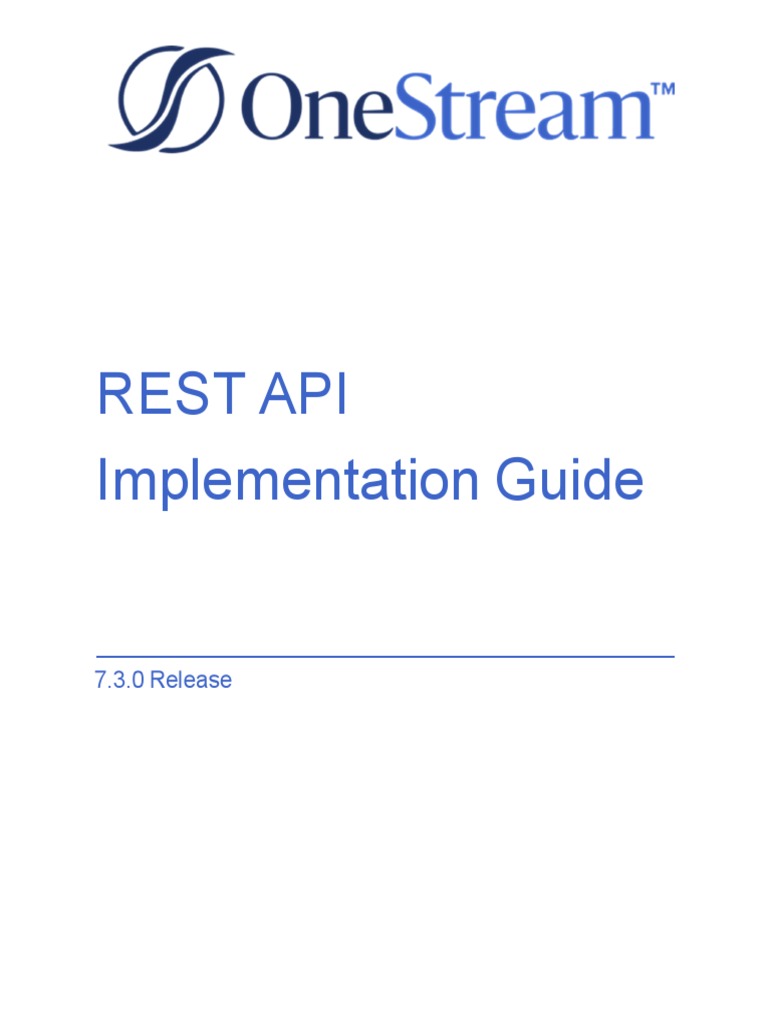 Rest Api Implementation Guide Pdf Representational State Transfer Hypertext Transfer Protocol 
