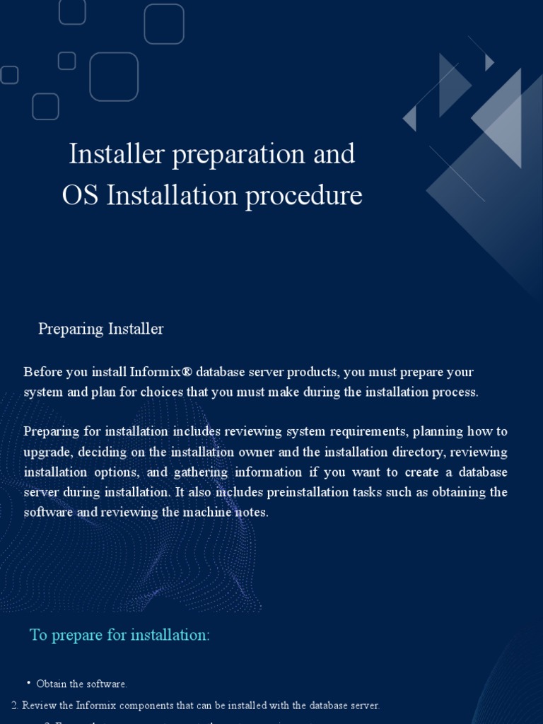 Installer Preparation and OS Installation Procedure | PDF | Installation (Computer Programs ...