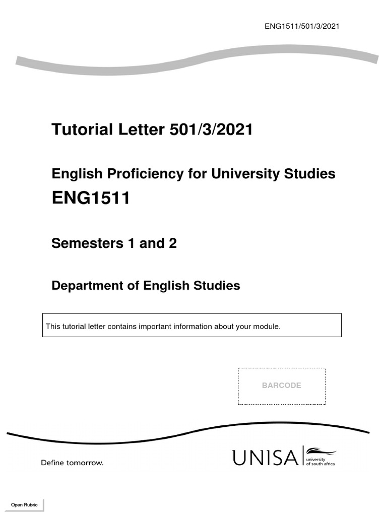 Tutorial Letter 501 | PDF | Critical Thinking | Thought
