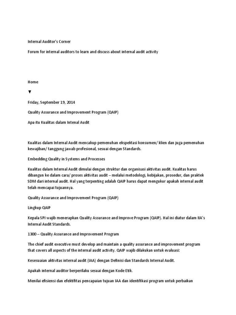 Internal Audit | PDF