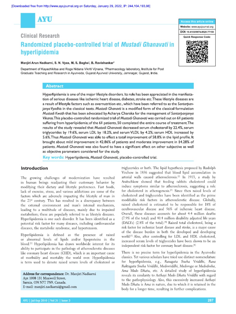 Hyperlipidemia | PDF