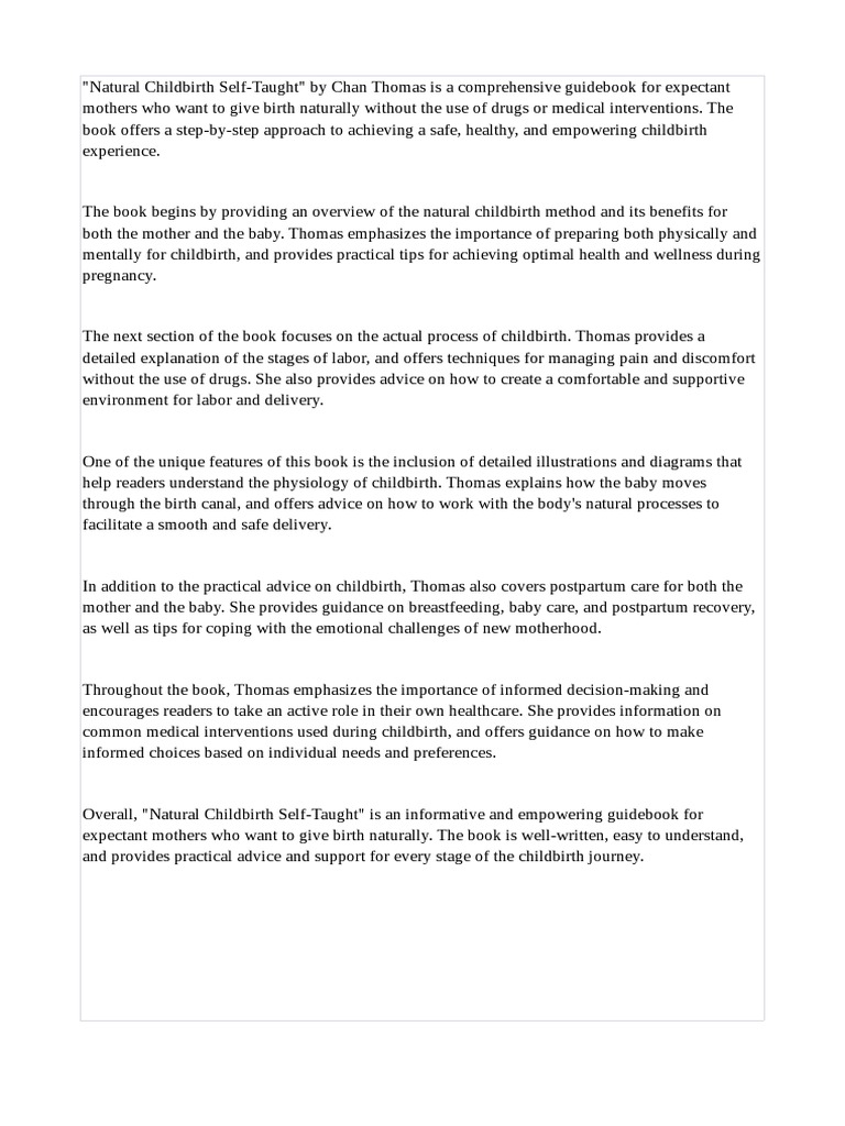 Empowering Natural Childbirth Guide | PDF