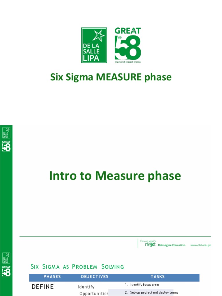 Intro To MEASURE Phase | Download Free PDF | Six Sigma | Data