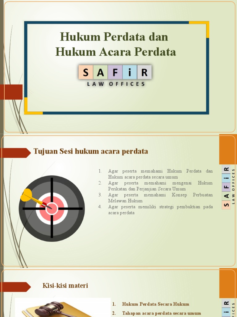 Materi Perdata Dan Hukum Acara Perdata | PDF | Ilmu Sosial | Hukum