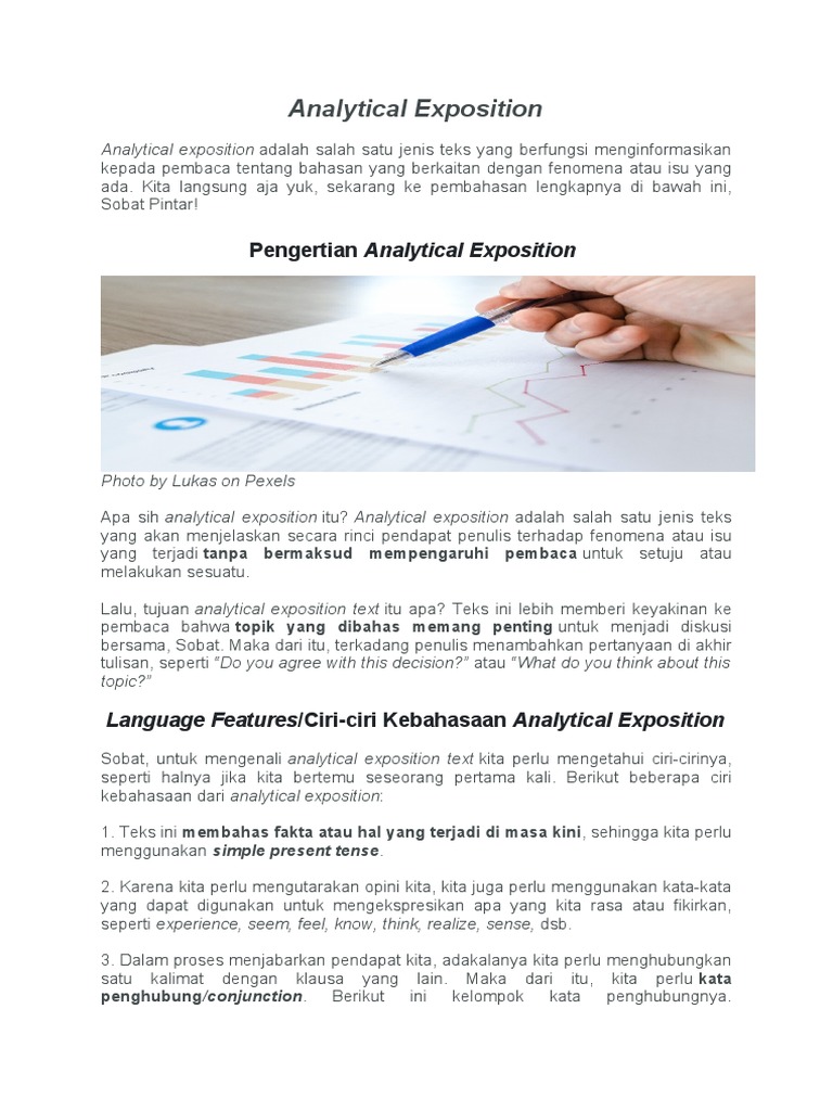 Pengertian Analytical Exposition | PDF