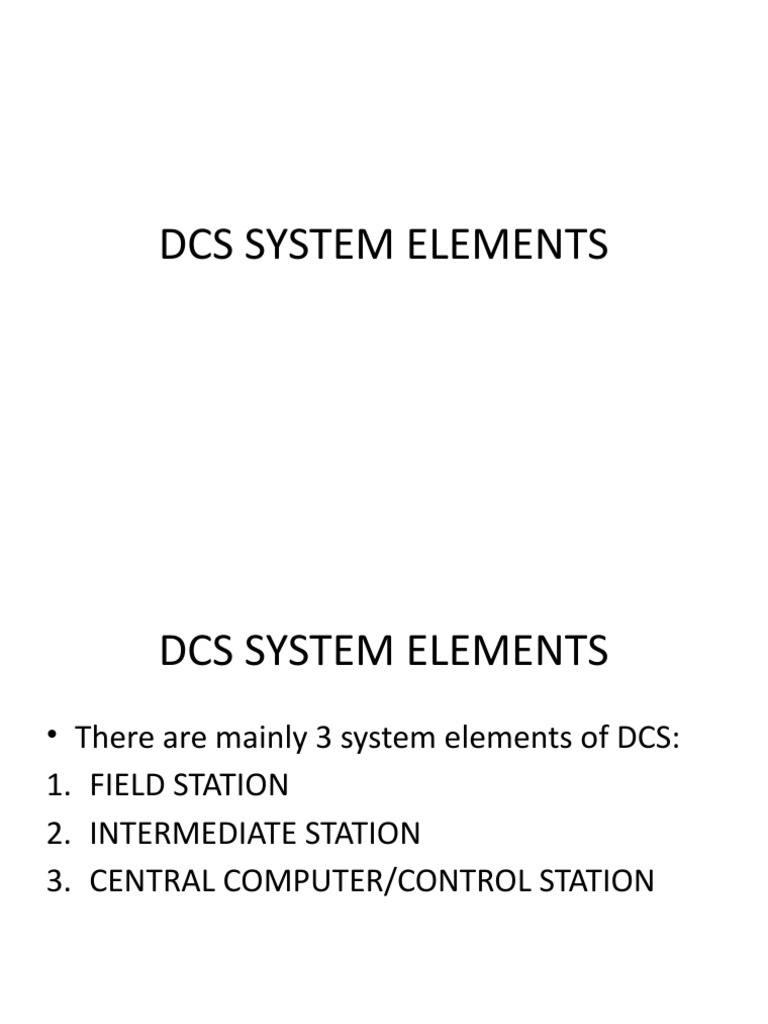 Dcs System Elements | PDF