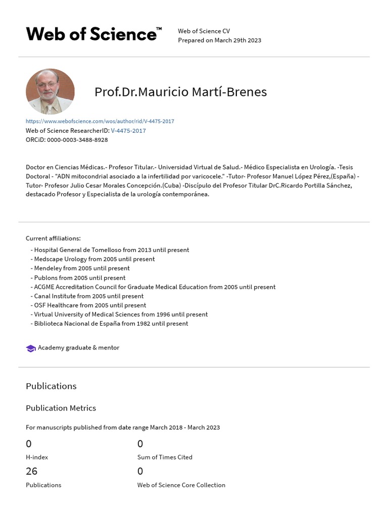 Prof - Dr.MauricioMartí-Brenes WebOfScience Researcher CV 20230329 ...