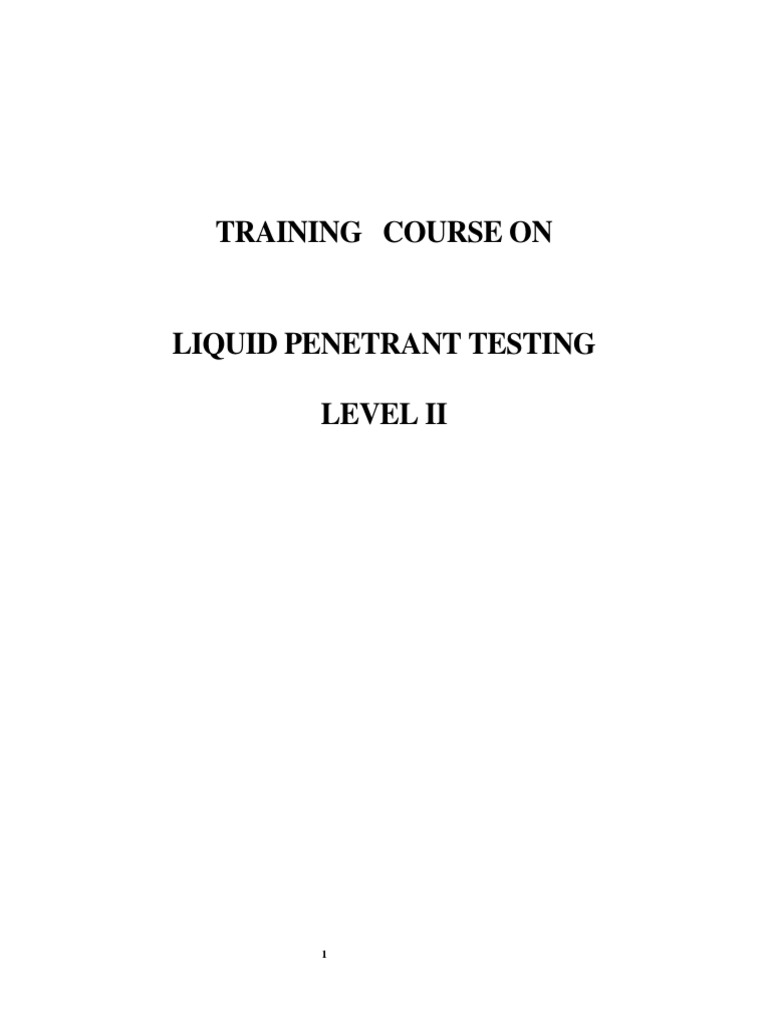 PT II Level II | PDF | Nondestructive Testing | Ultraviolet PT II Level II | PDF | Nondestructive Testing | Ultraviolet