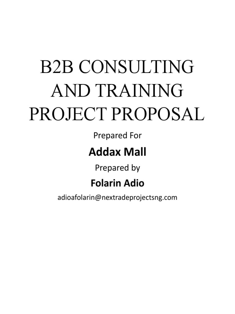 B2B Consulting & Training Proposal | PDF