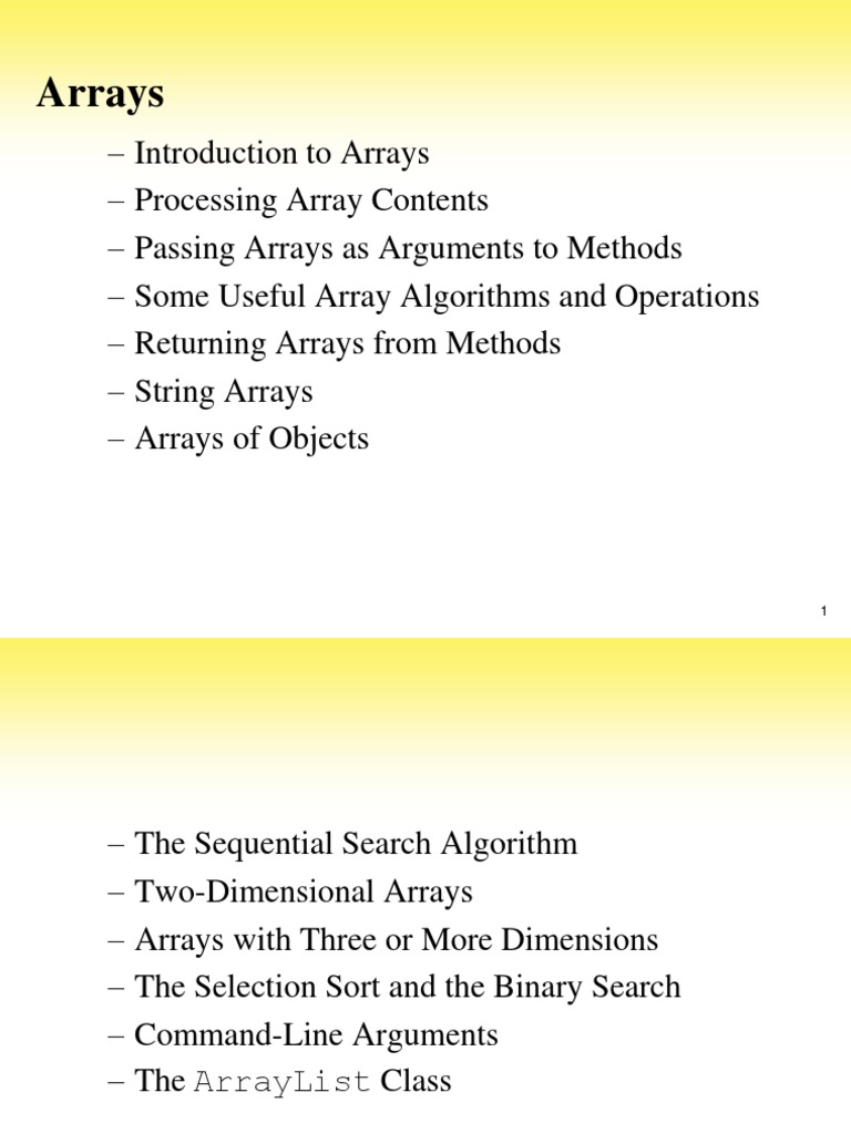 Working With Arrays-1 | PDF | Parameter (Computer Programming) | Method ... Working With Arrays-1 | PDF | Parameter (Computer Programming) | Method ...