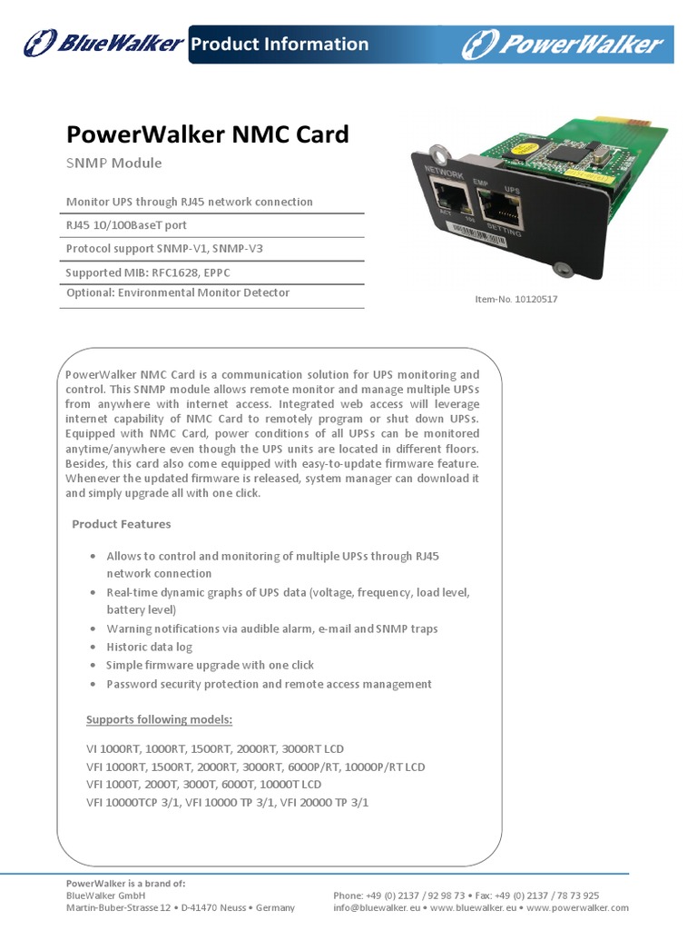 PowerWalker NMC | PDF | Computing | Computer Engineering