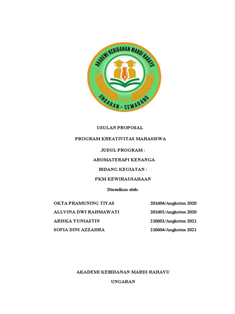 Revisi Proposal Program Kreativitas Mahasiswa Pdf