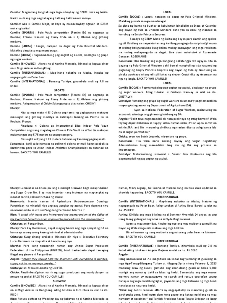 DZRM Mata NG Balita! | PDF