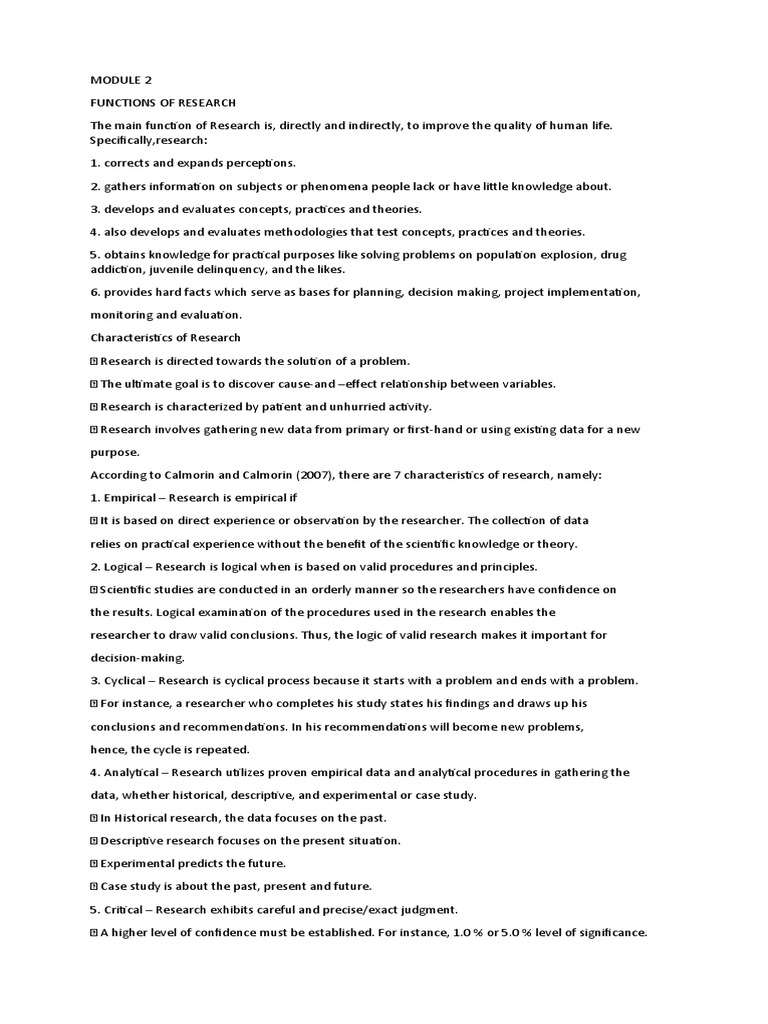MODULE 2 Notes Reporting Research | PDF | Theory | Decision Making
