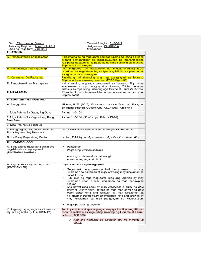 Sample Lesson Plan | PDF