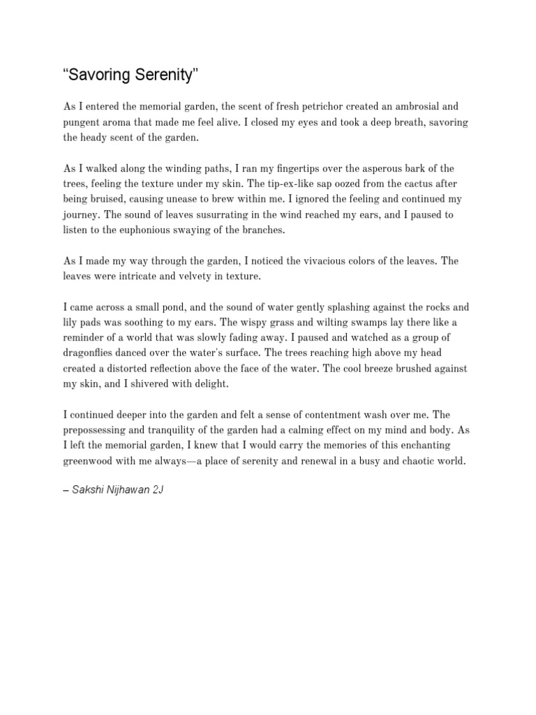 English Memorial Garden Essay | PDF | Home & Garden | Religion ...