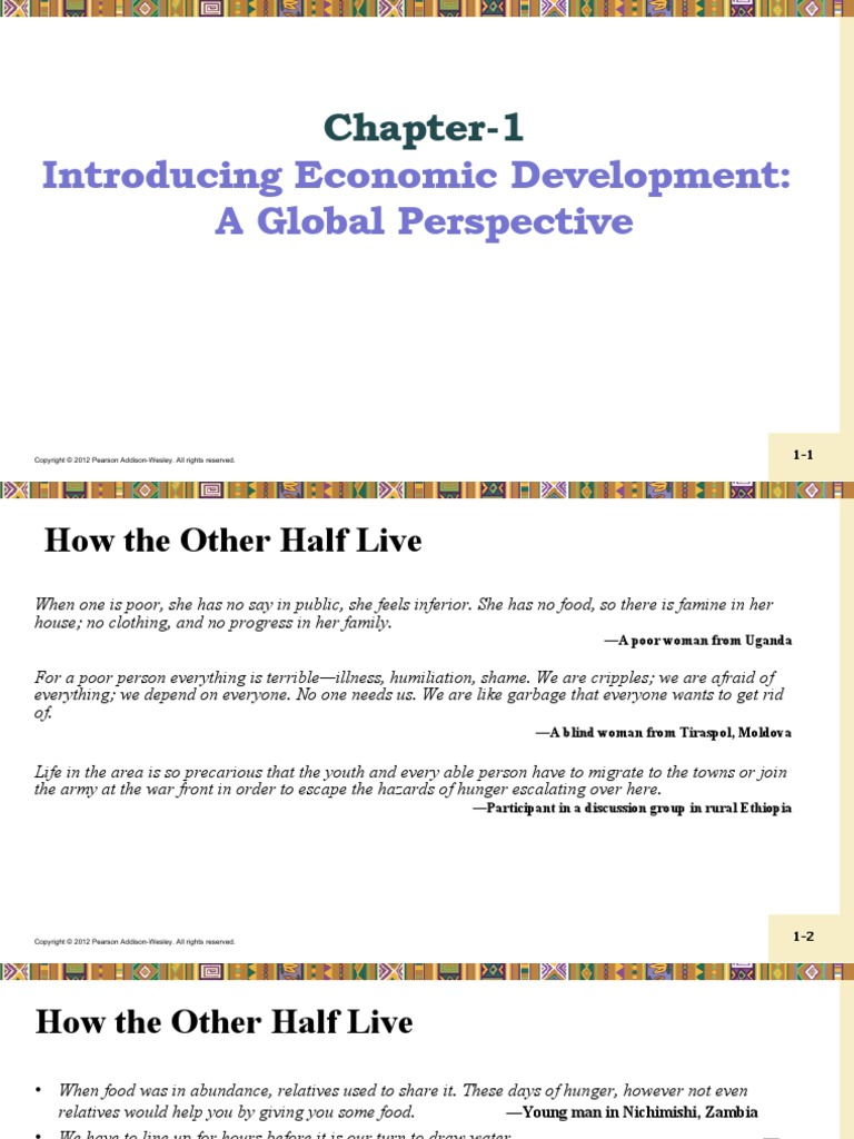 Lecture 1 Chapter 1 Todaro | PDF | Economics | Development Economics