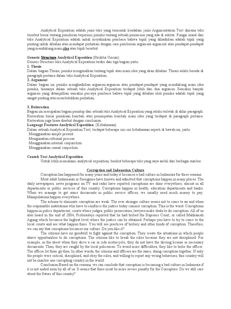 Panduan Teks Analytical Exposition | PDF