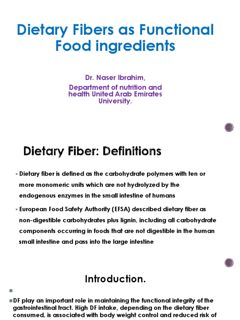 NUTR379 - FA22 - LCN Dietary Fibers | PDF | Dietary Fiber | Diet ...