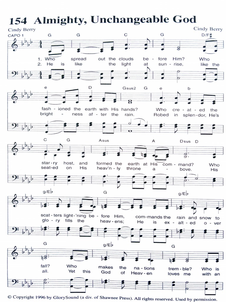 Almighty, Unchangeable God | PDF